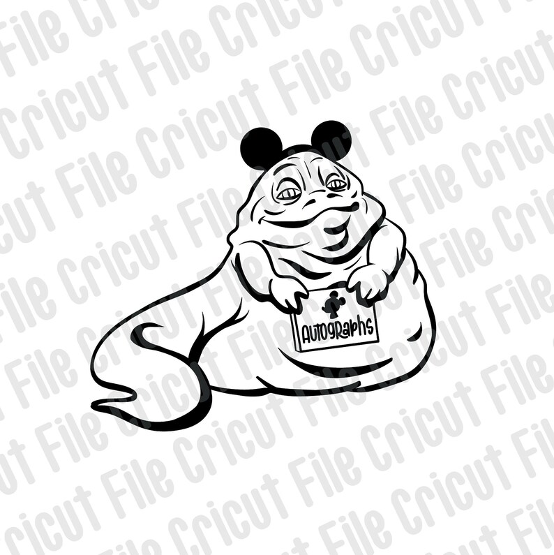 Jabba Goes to Disneyland: SVG PNG Files for Cricut Cutting - Etsy