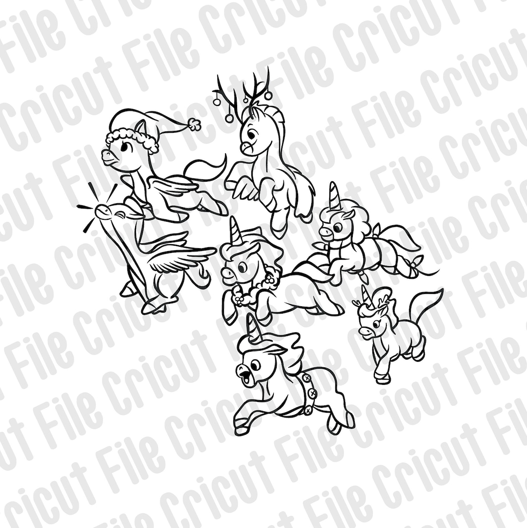 Fantasia Pegasus Celebrate Christmas SVG PNG, Files for Cricut Cutting ...