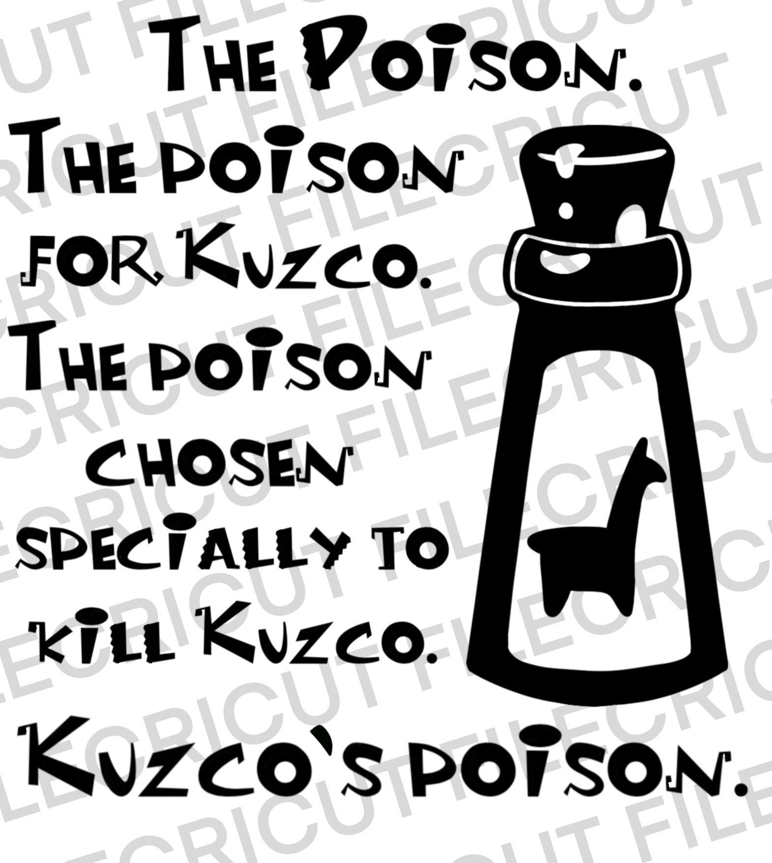 Kuzco Poison SVG PNG, Files for Circuit Cutting Print Instant Digital ...