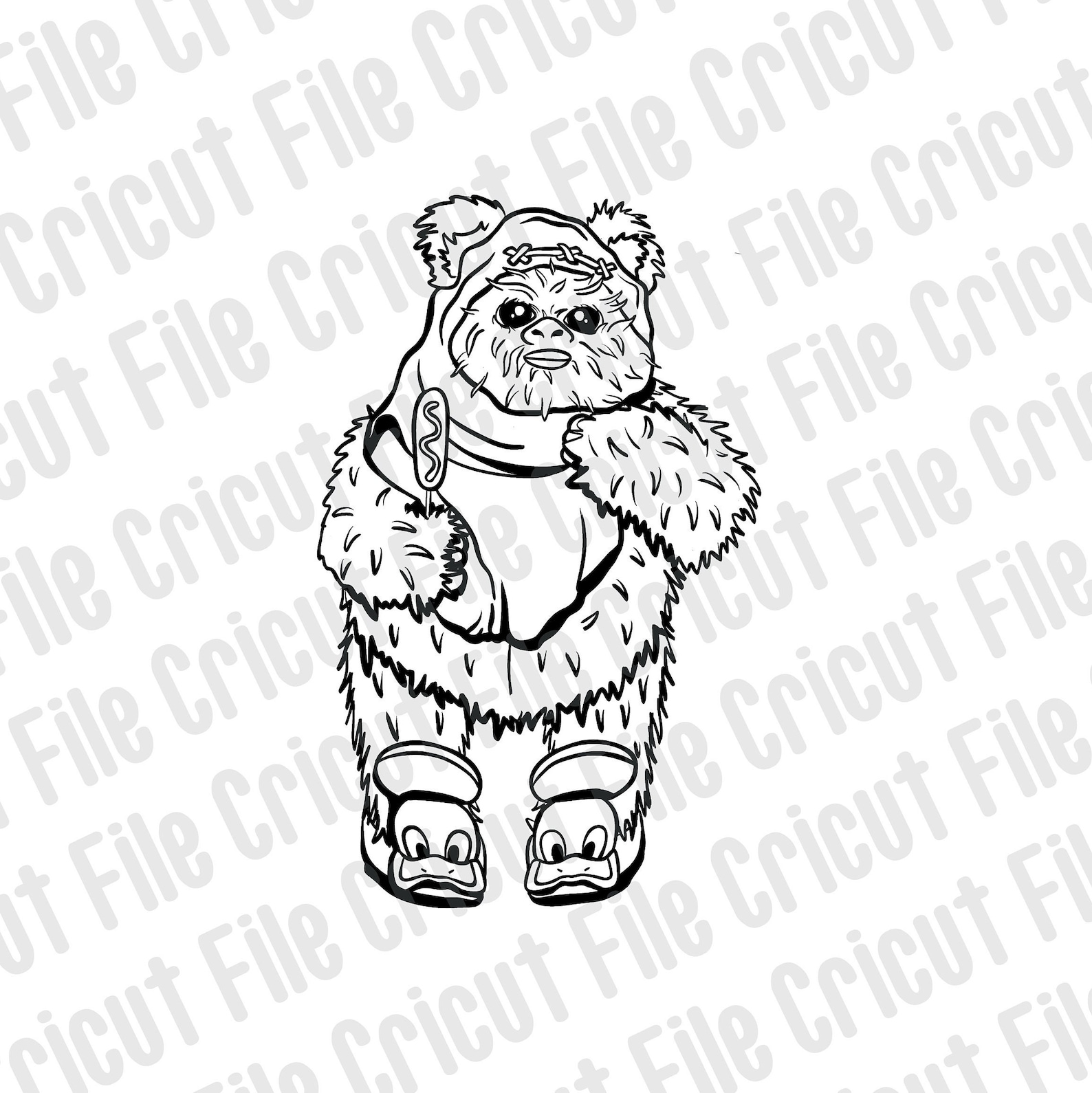 Ewok Goes to Disneyland SVG PNG Files for Cricut Cutting - Etsy