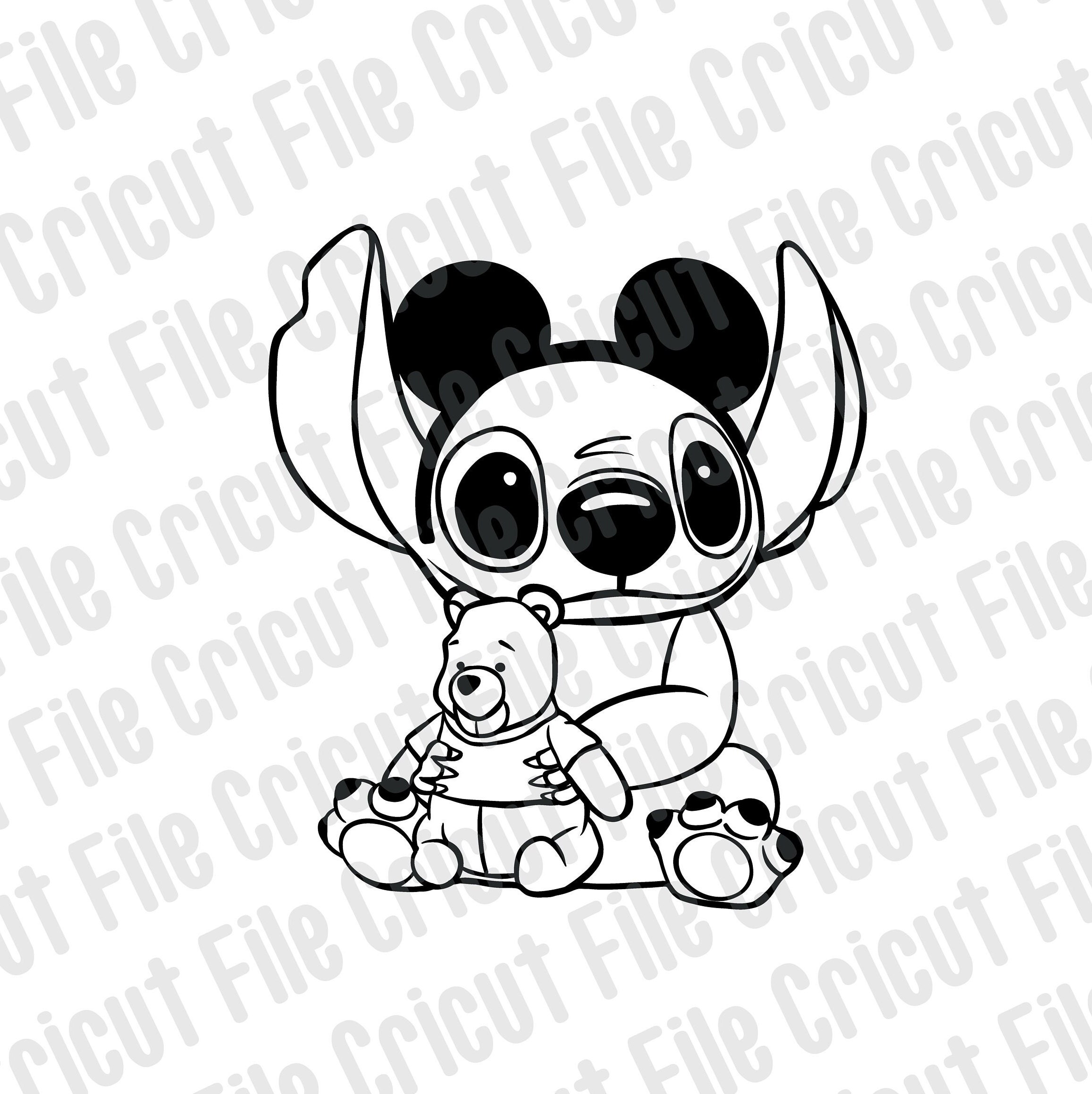 Stitch Goes To Disneyland Svg Png Files For Cricut Cutting Etsy