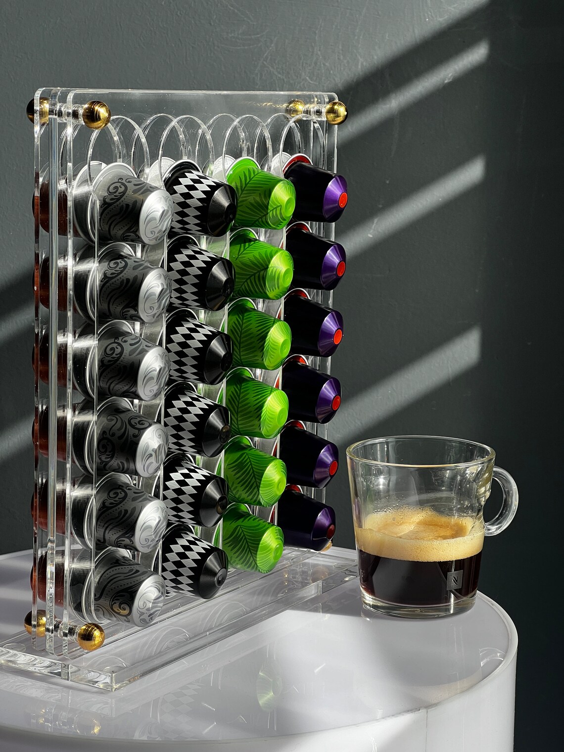 Luxury Acrylic Nespresso Capsule Holder - Elegant Coffee Pod Storage ...