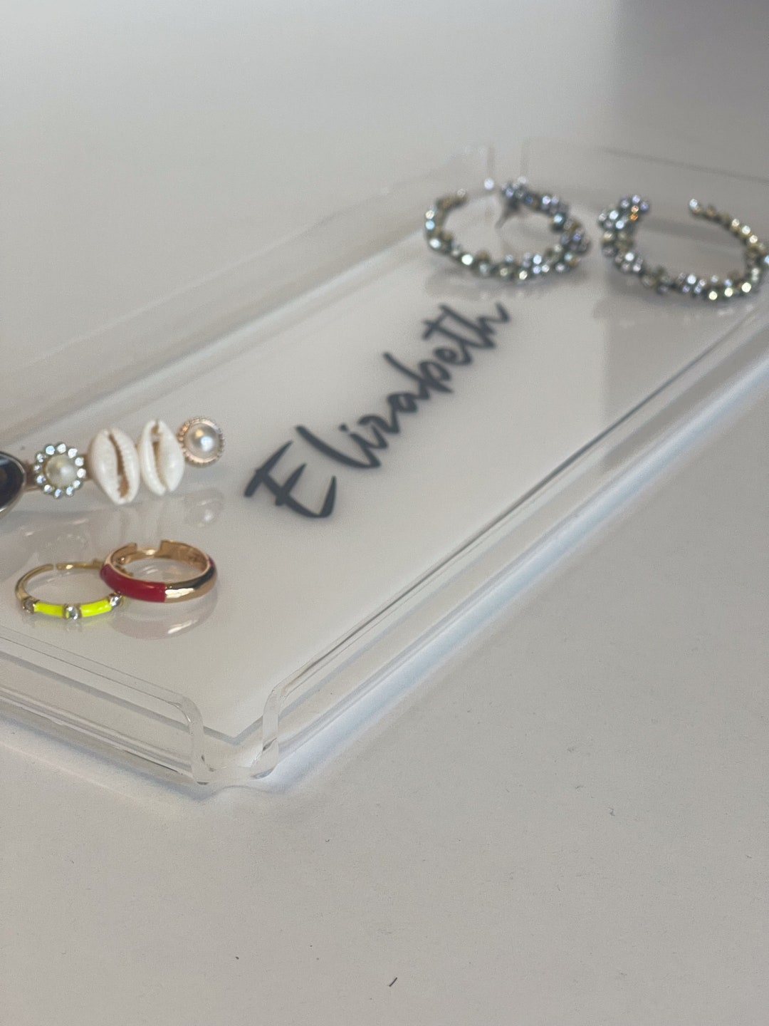 Custom Acrylic Tray - Personalized - 12x5" Clear Organizer for Makeup ...