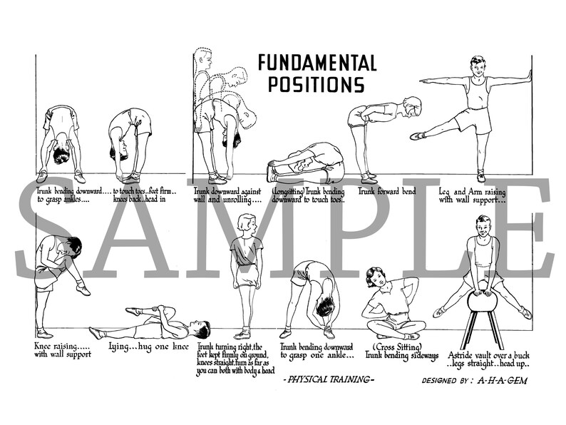 Vintage School Poster, School Gym Poster, Vintage Fitness, Retro Gym ...