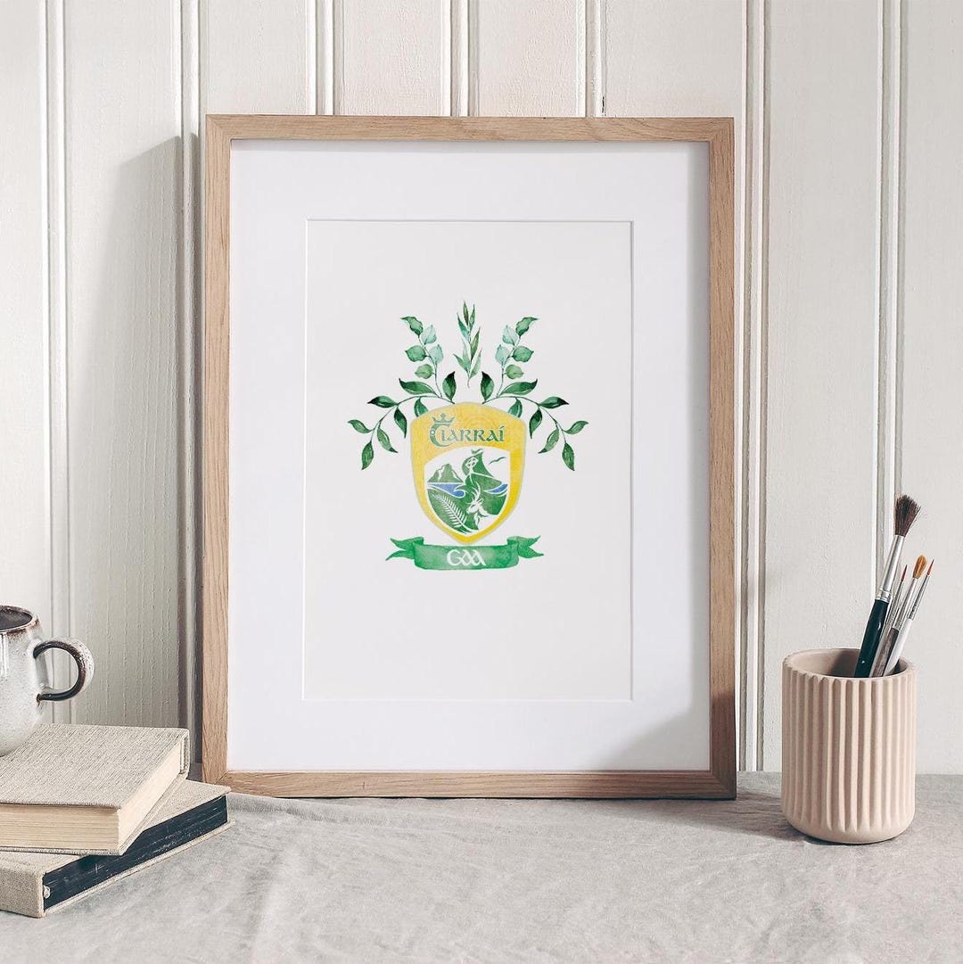 Kerry GAA Crest - Made in Ireland - Irish Design - Fine Art Print ...