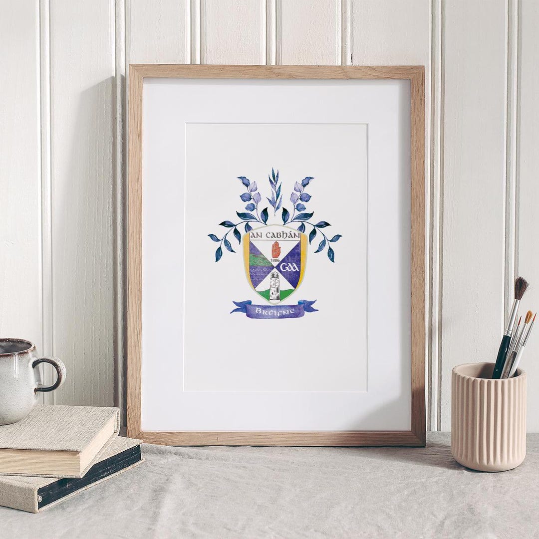 Cavan GAA Crest - Made in Ireland - Irish Design - Fine Art Print ...