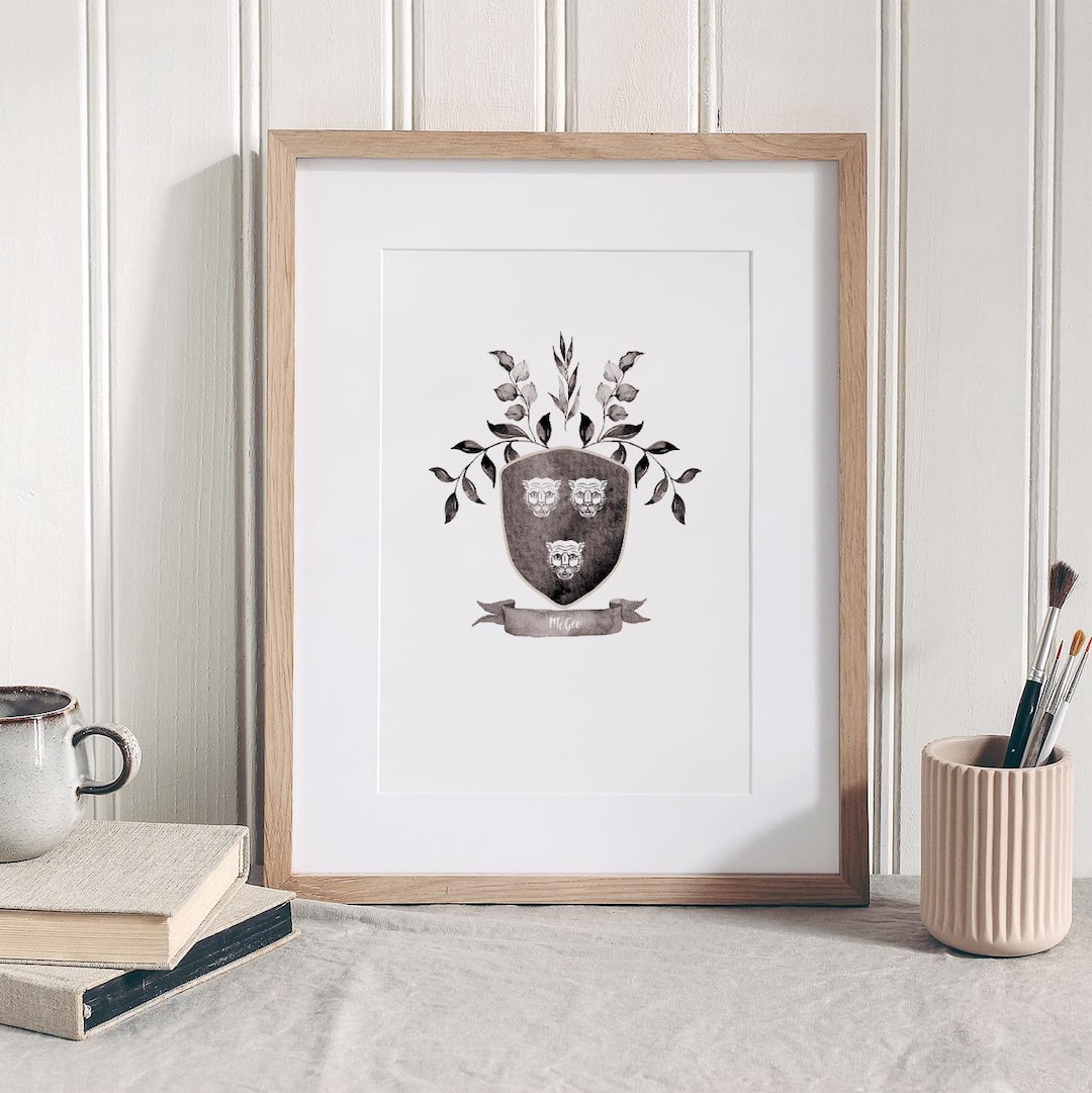 Mcgee Coat of Arms (watercolour Style) Family Crest - Made in Ireland ...
