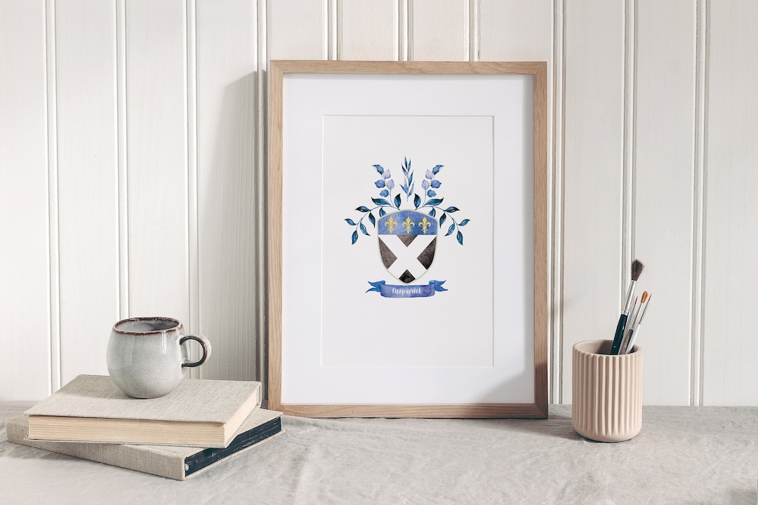 Fitzpatrick Coat of Arms (watercolour Style) Family Crest - Made in ...