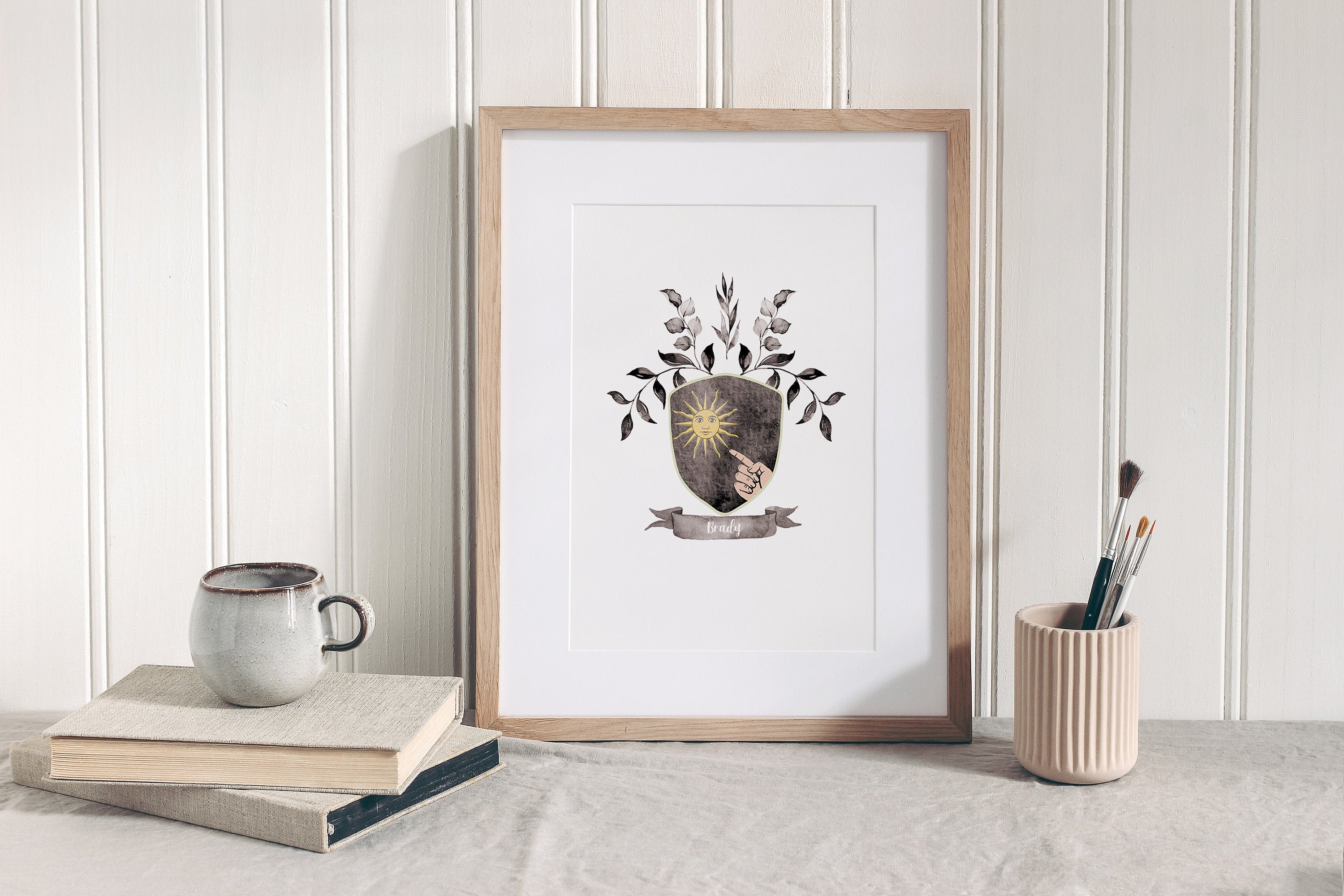 Brady Coat of Arms Watercolour Style Family Crest Made in | Etsy