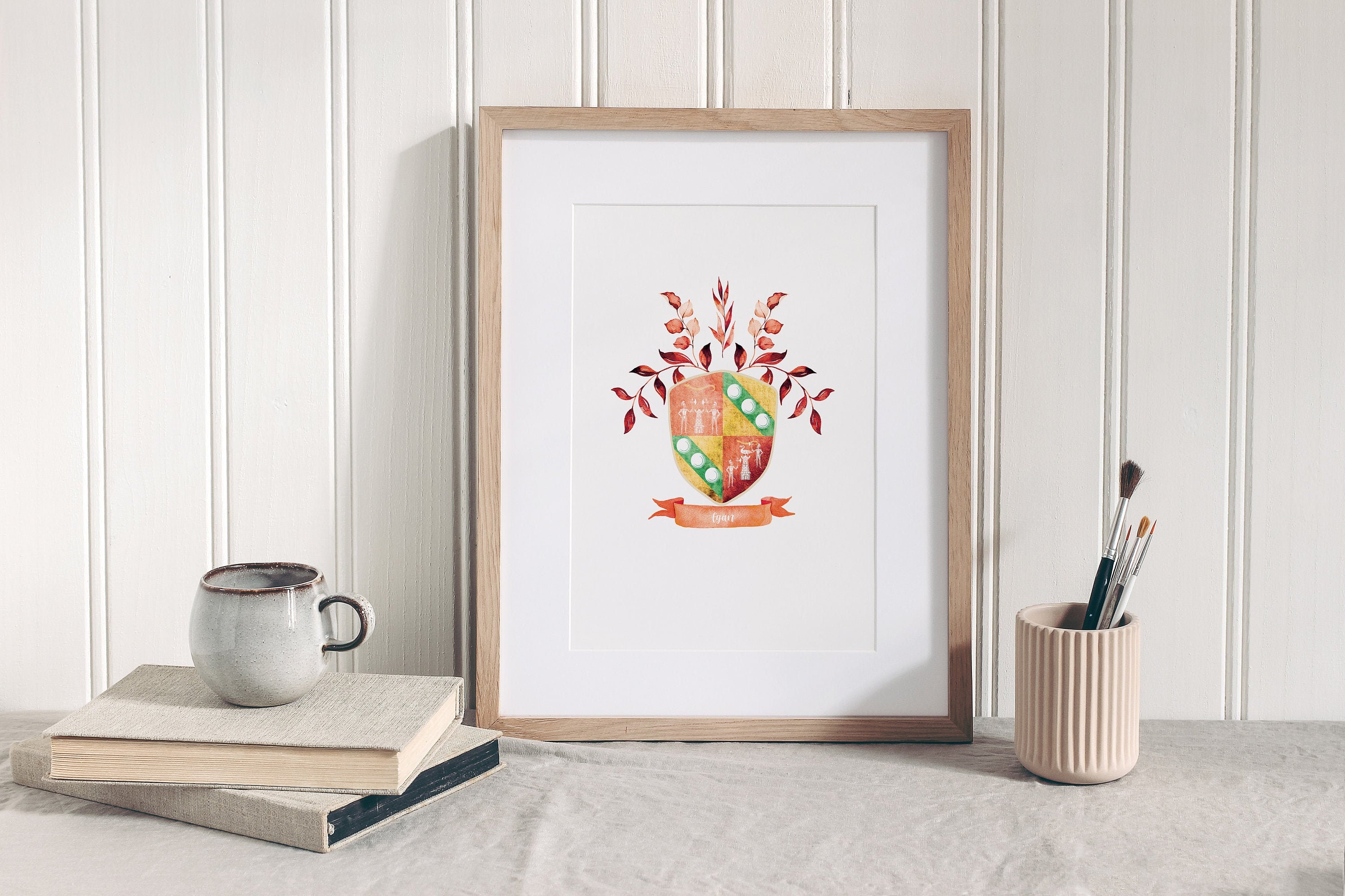 Egan Coat of Arms Watercolour Style Family Crest Made in | Etsy