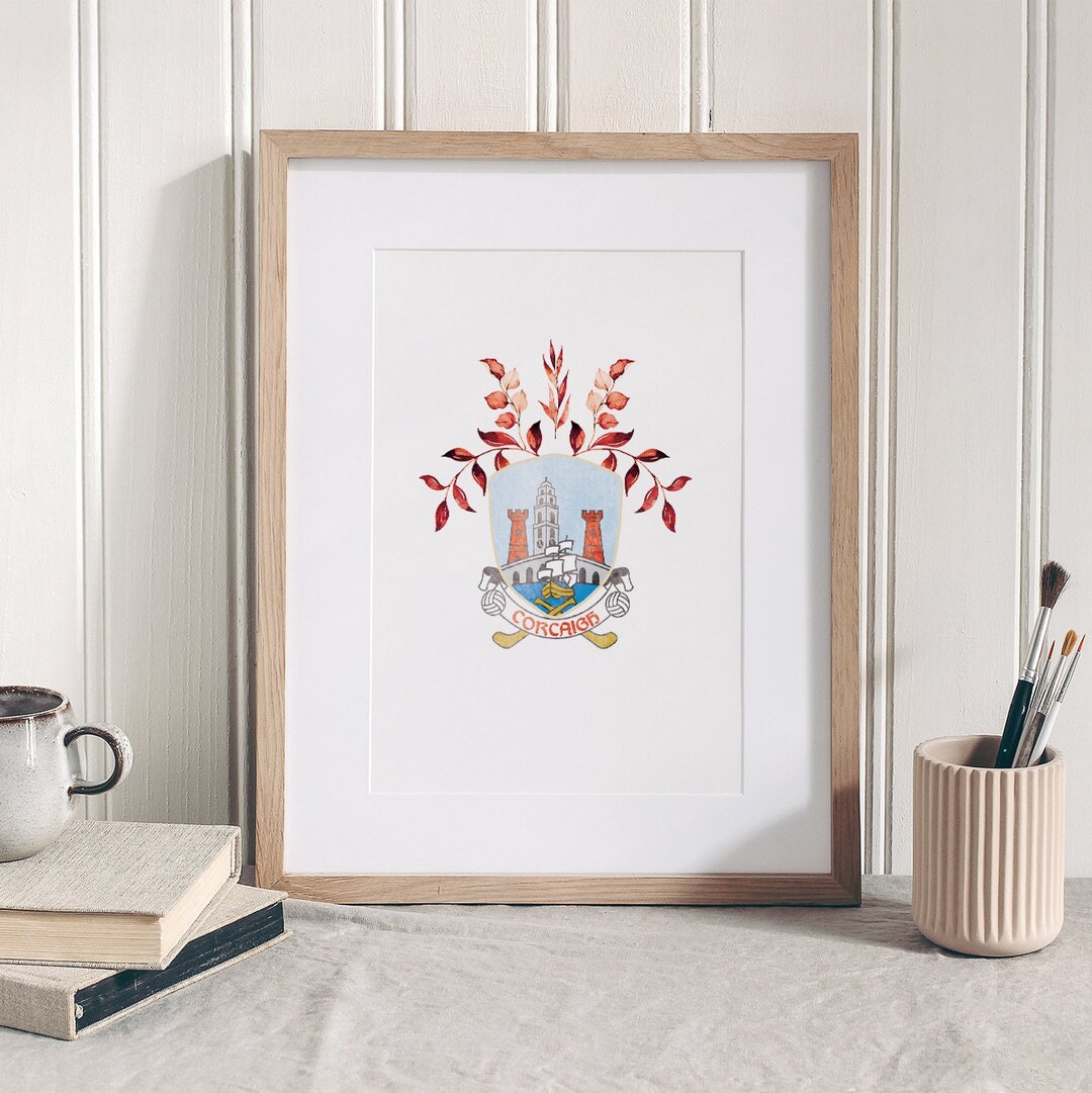 Cork GAA Crest - Made in Ireland - Irish Design - Fine Art Print ...