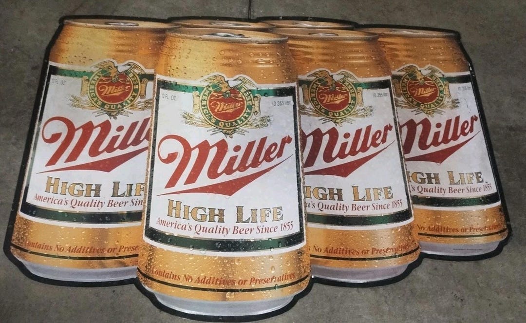 Vintage Miller Lite Metal Beer Sign, Bar Wall Decor (37 X 26") - Etsy