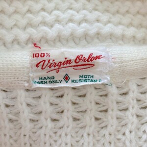 Vintage 70's White Striped Orlon Cardigan - Etsy