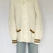Vintage 70's White Striped Orlon Cardigan - Etsy