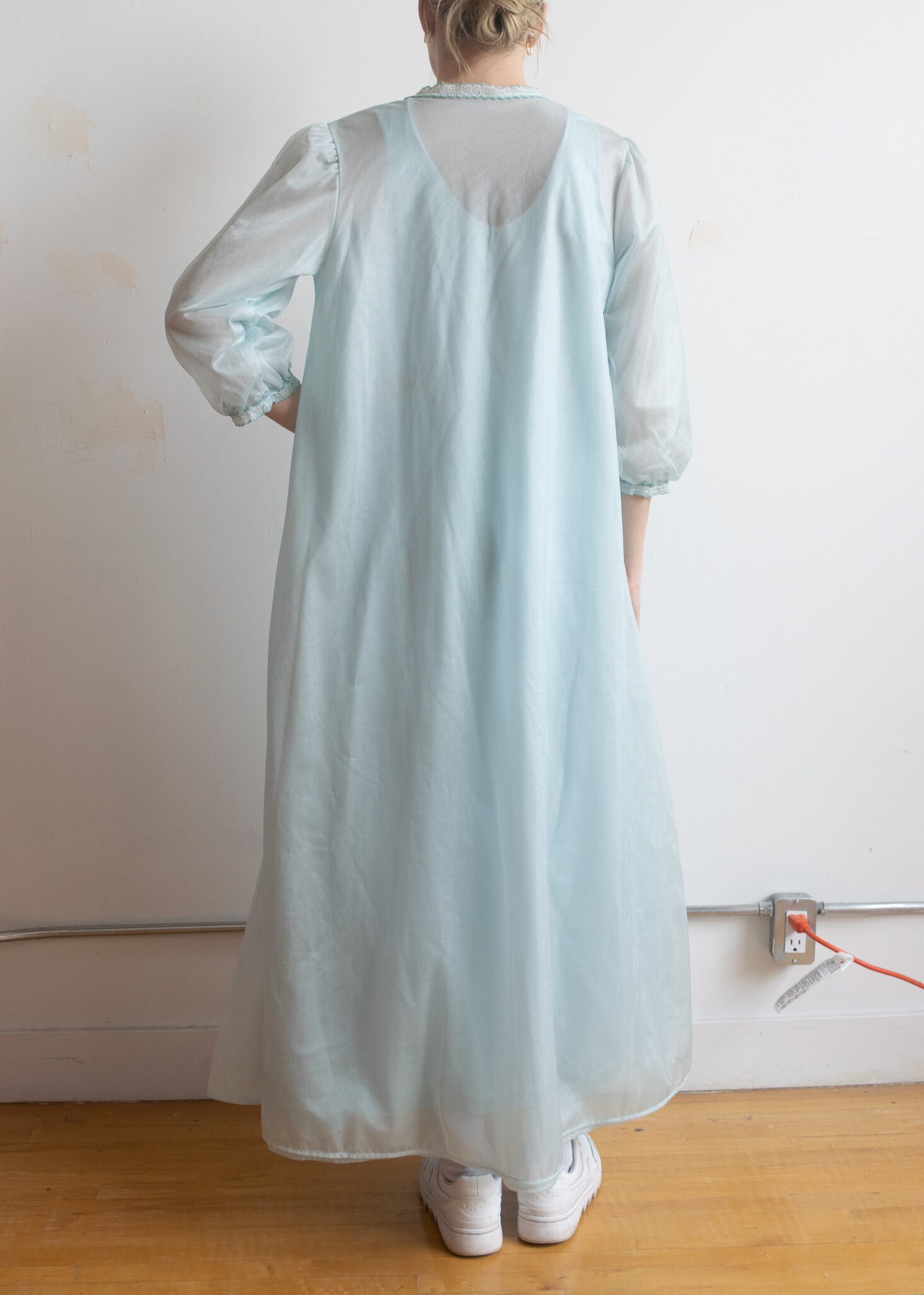 Vintage 70's Powder Blue Nightgown and Robe Set - Etsy