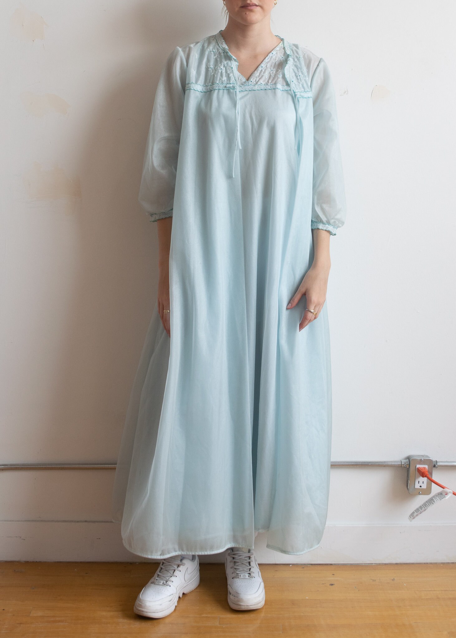 Vintage 70's Powder Blue Nightgown and Robe Set - Etsy
