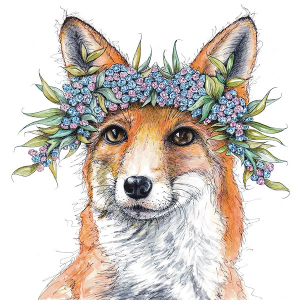 Fox Greeting Card - Etsy