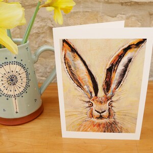 Hare 5" X 7" Greeting Card, Hare Card, Hare Gift, Hare Painting ...