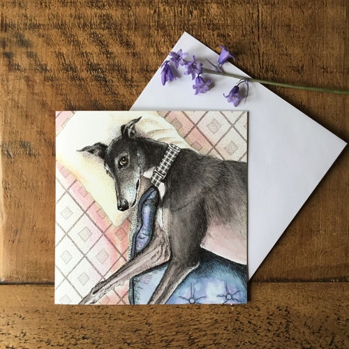 Lazy Greyhound Card Greyhound Cards Greyhound Gifts | Etsy UK