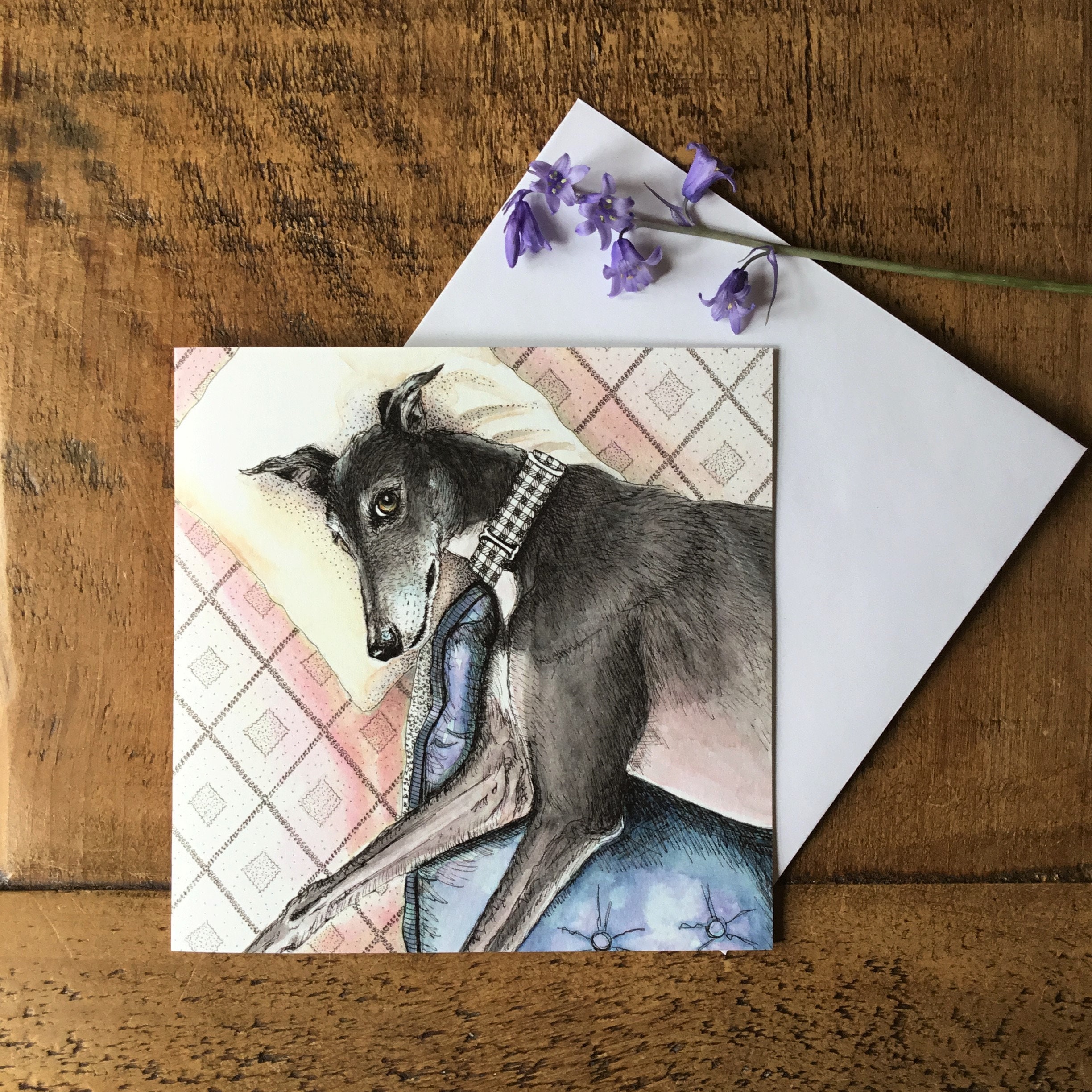 Lazy Greyhound Card Greyhound Cards Greyhound Gifts - Etsy