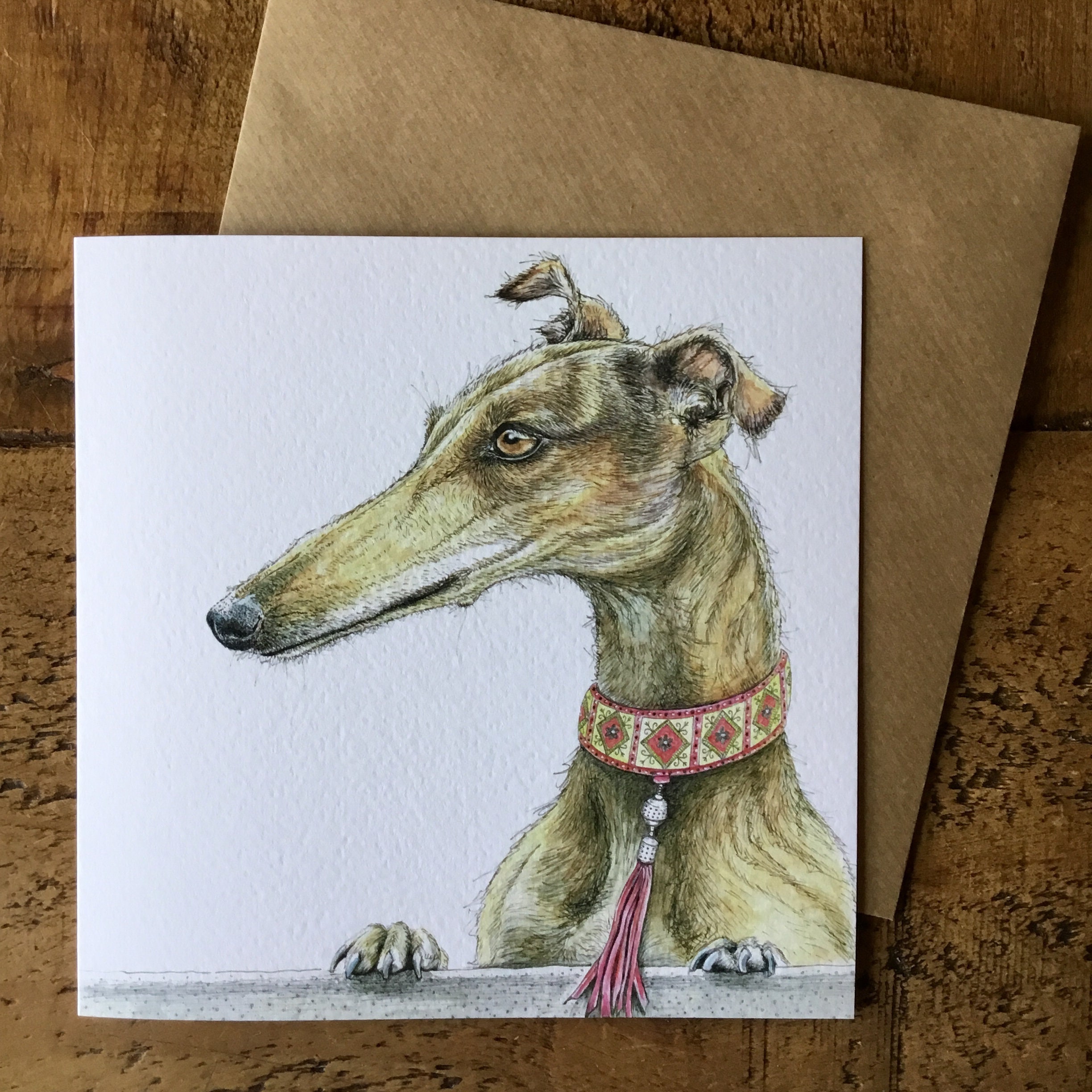 Greyhound Card Galgo Card Sighthound Card Rescue Hound - Etsy UK