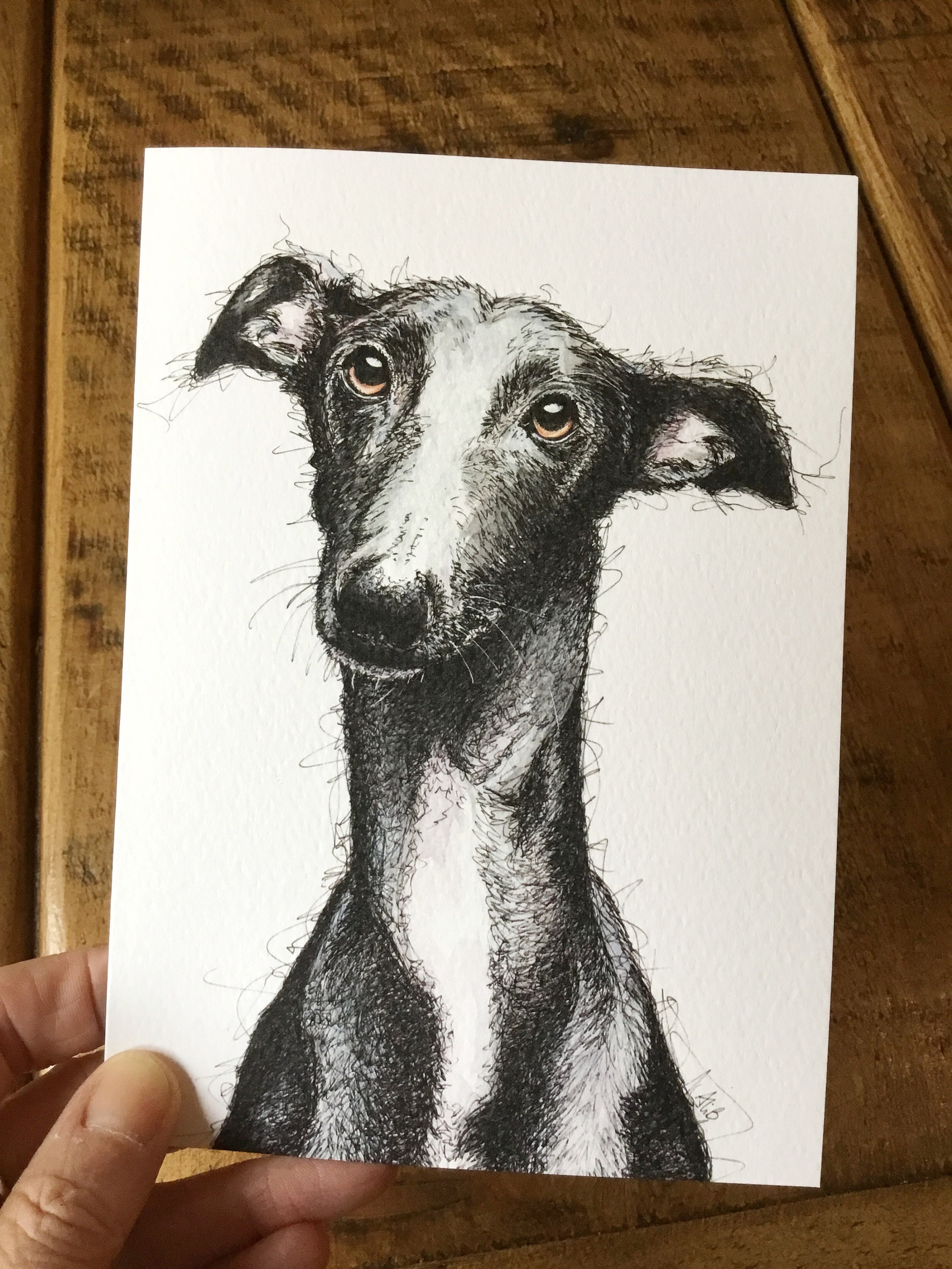 Greyhound Card Sighthound Card Galgo Cardrescue Greyhound - Etsy UK