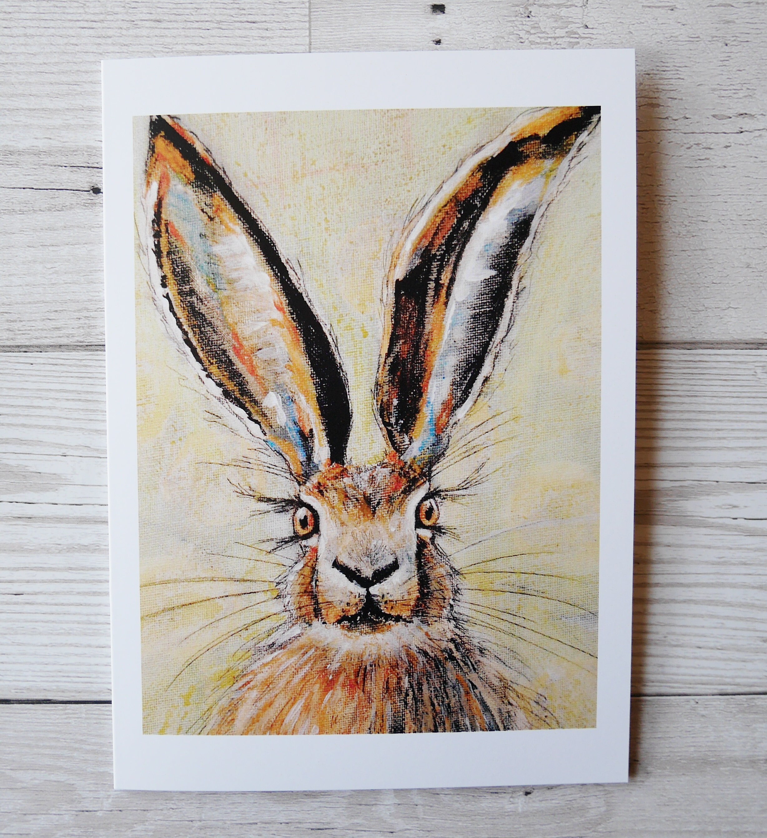 Hare 5" X 7" Greeting Card, Hare Card, Hare Gift, Hare Painting ...