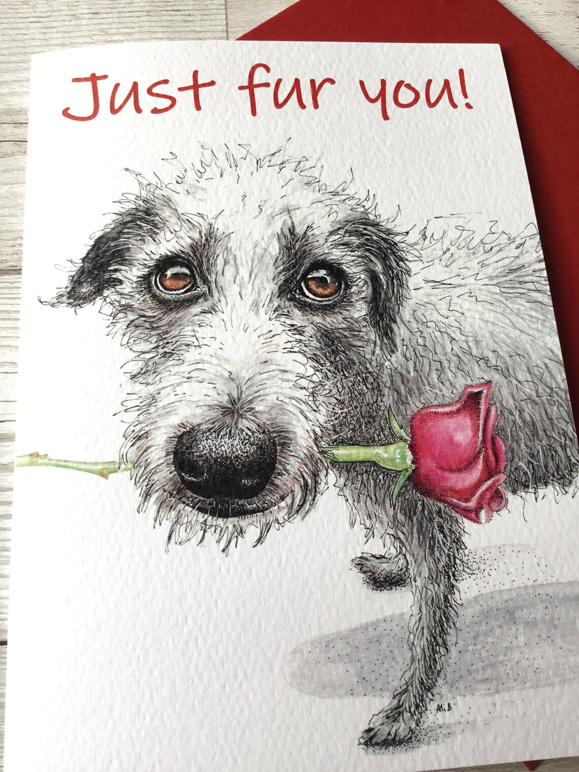 Bedlington Whippet Card, Bedlington Whippet Valentines Card ...