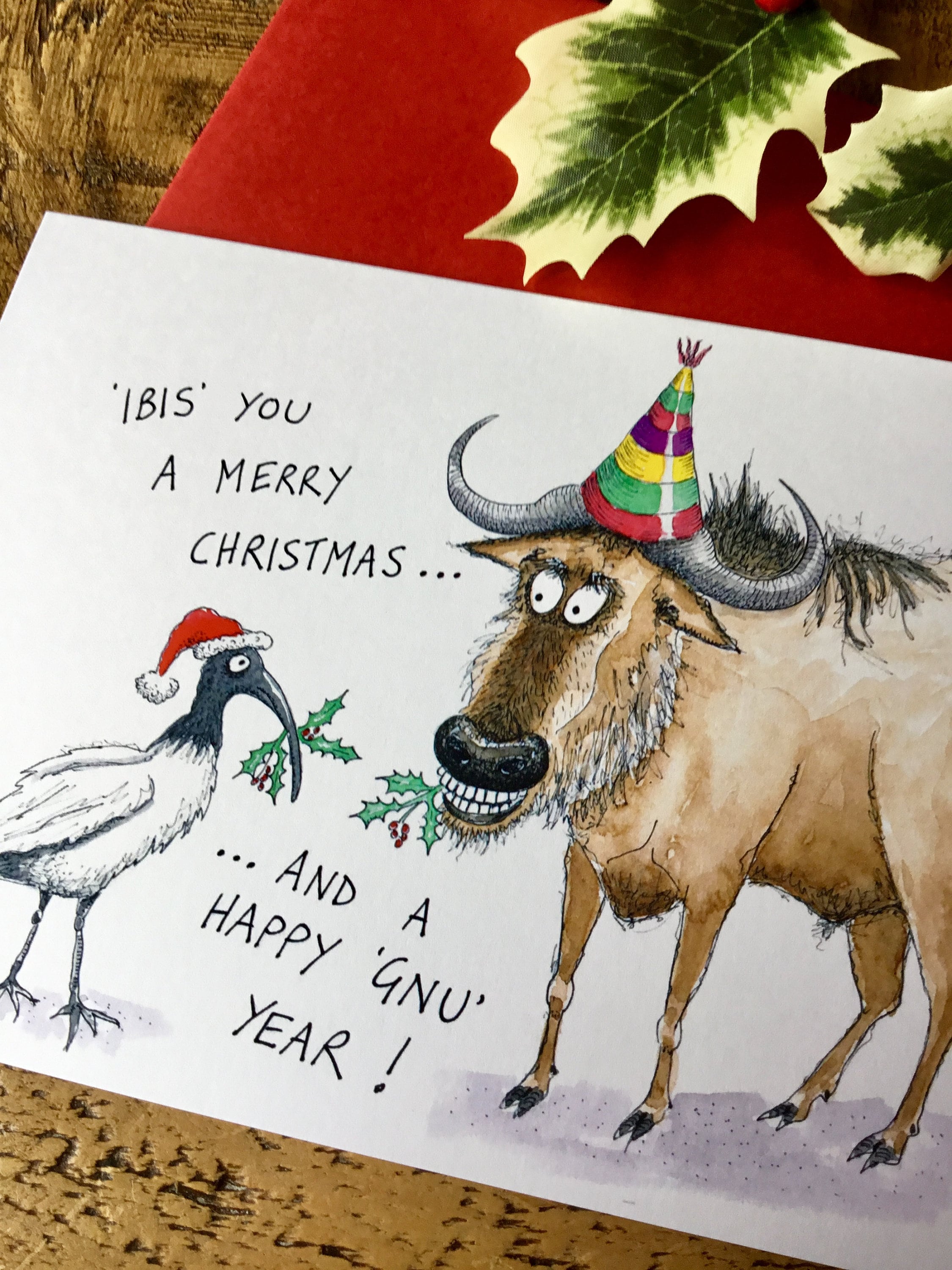 Ibis You a Merry Christmas and a Happy Gnu Year! Ibis Christmas, Happy ...