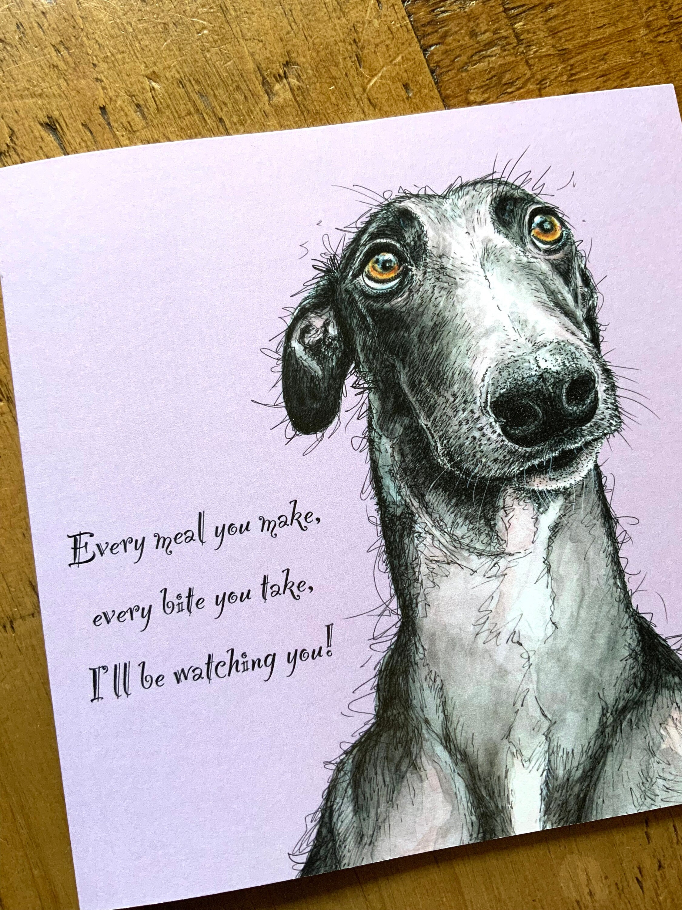 Greyhound Card, Lurcher Card, Sighthound Card, Galgo Card, Whippet Card ...
