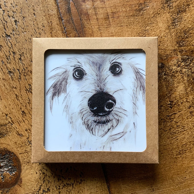 Scruffy Dog Coasters Scruffy Lurcher Coasters Cute Dog - Etsy UK