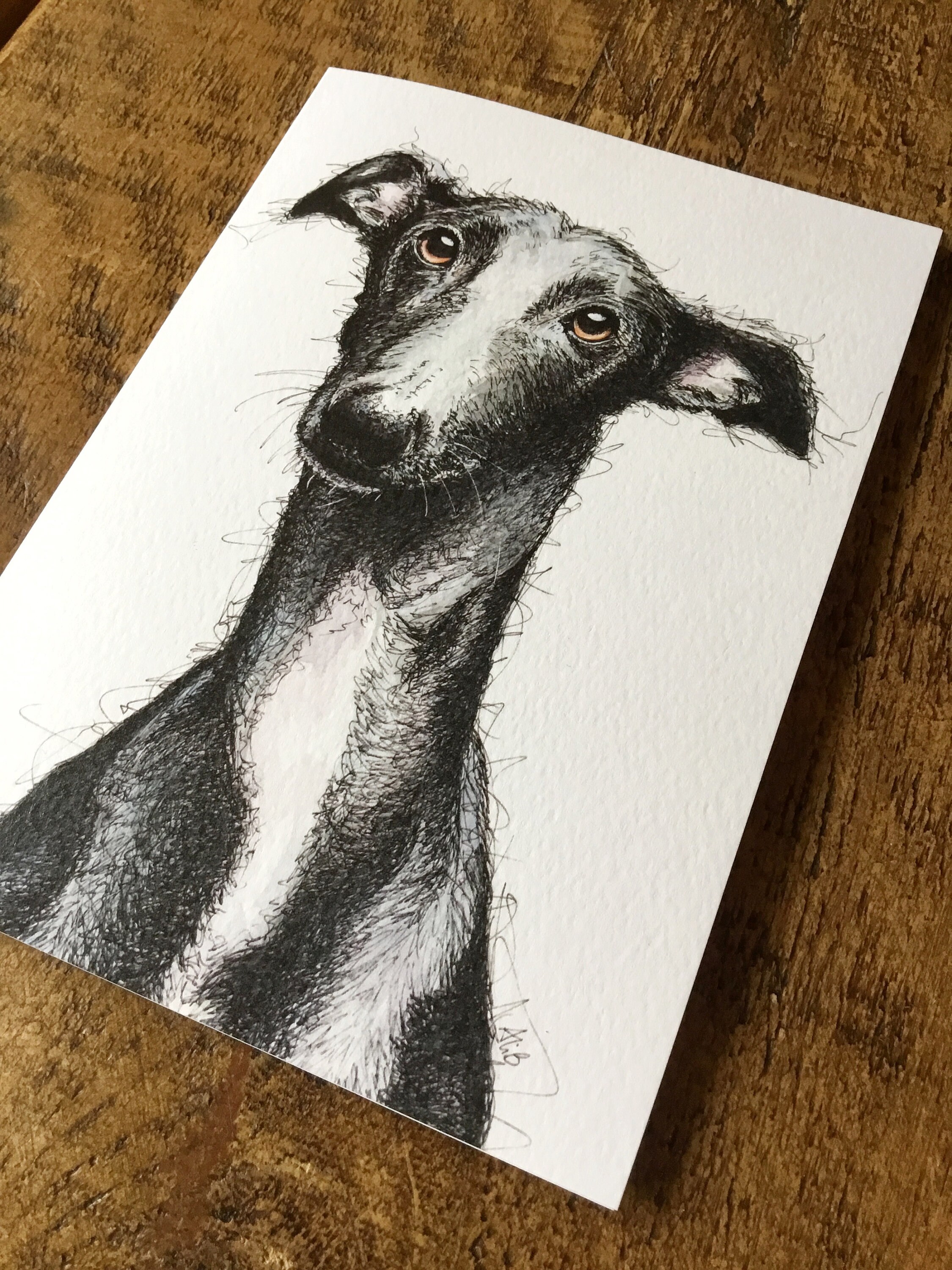 Greyhound Card Sighthound Card Galgo Cardrescue Greyhound - Etsy UK