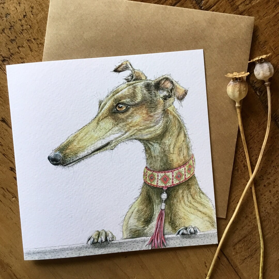 Greyhound Card, Galgo Card, Sighthound Card, Rescue Hound, Greyhound ...