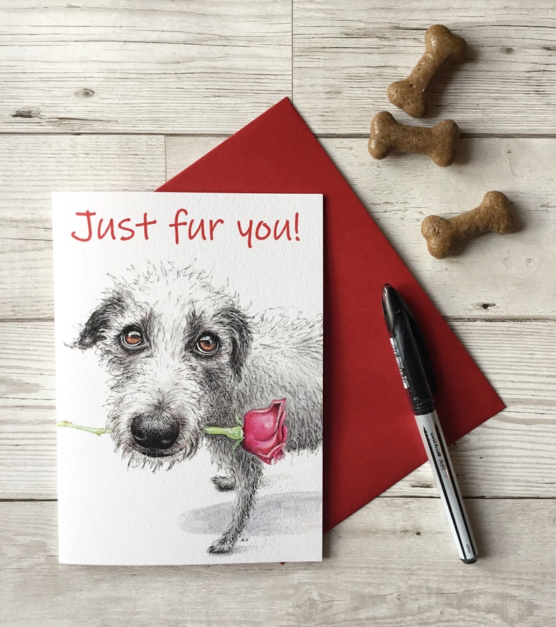 Bedlington Whippet Card, Bedlington Whippet Valentines Card ...