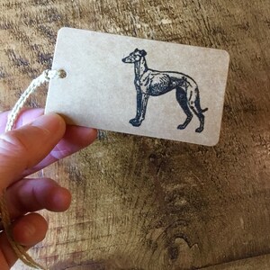 Greyhound Gift Tags Set of Five Greyhound Parcel Tags - Etsy UK