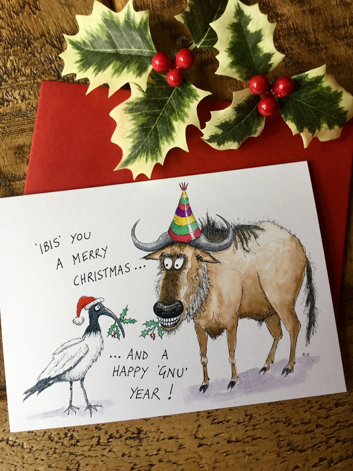 Ibis You a Merry Christmas and a Happy Gnu Year! Ibis Christmas, Happy ...