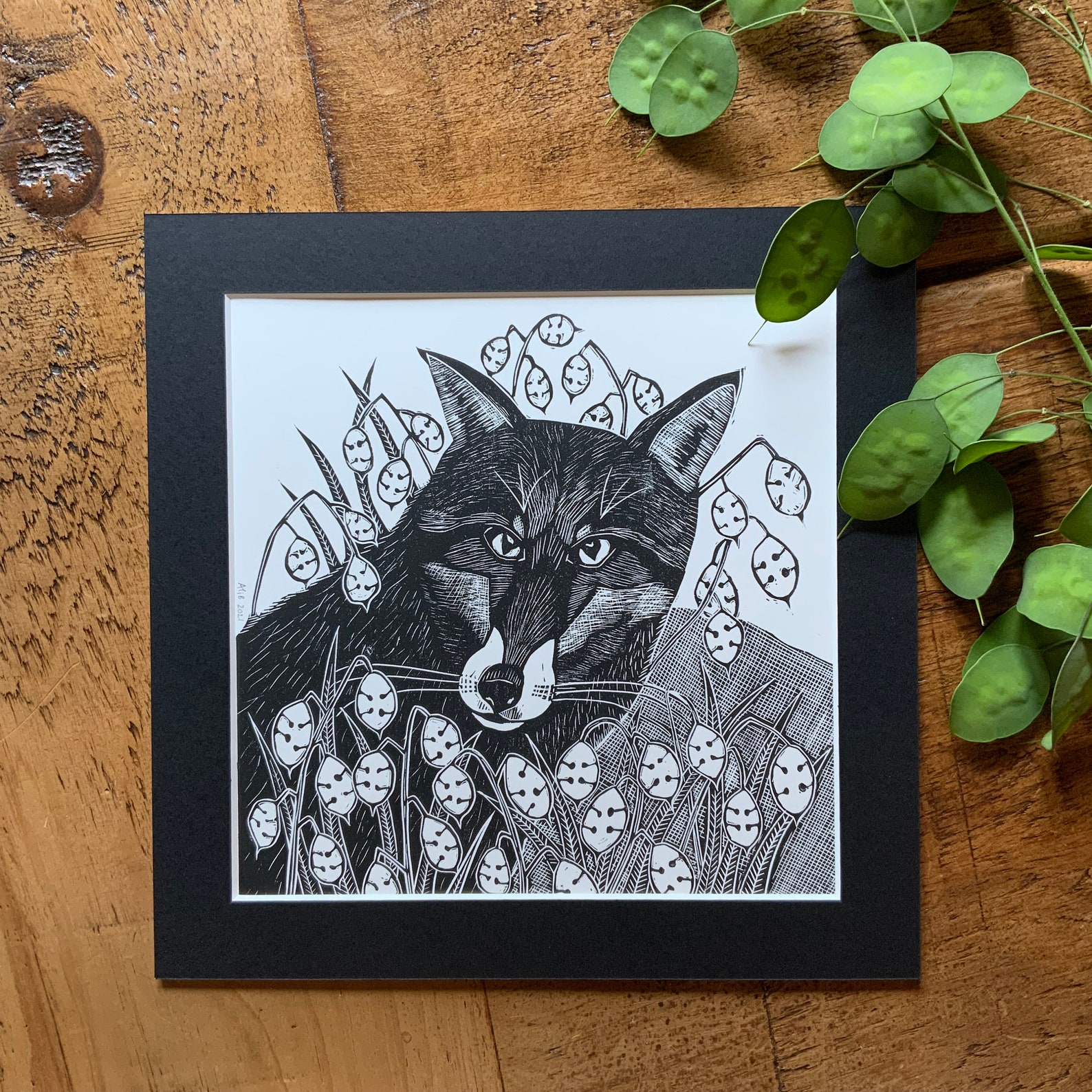 Fox Lino Print, Fox Lino Cut, Fox Print, Fox Artwork, Fox Gifts, Fox ...