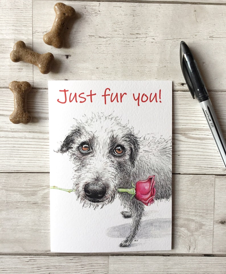 Bedlington Whippet Card, Bedlington Whippet Valentines Card ...