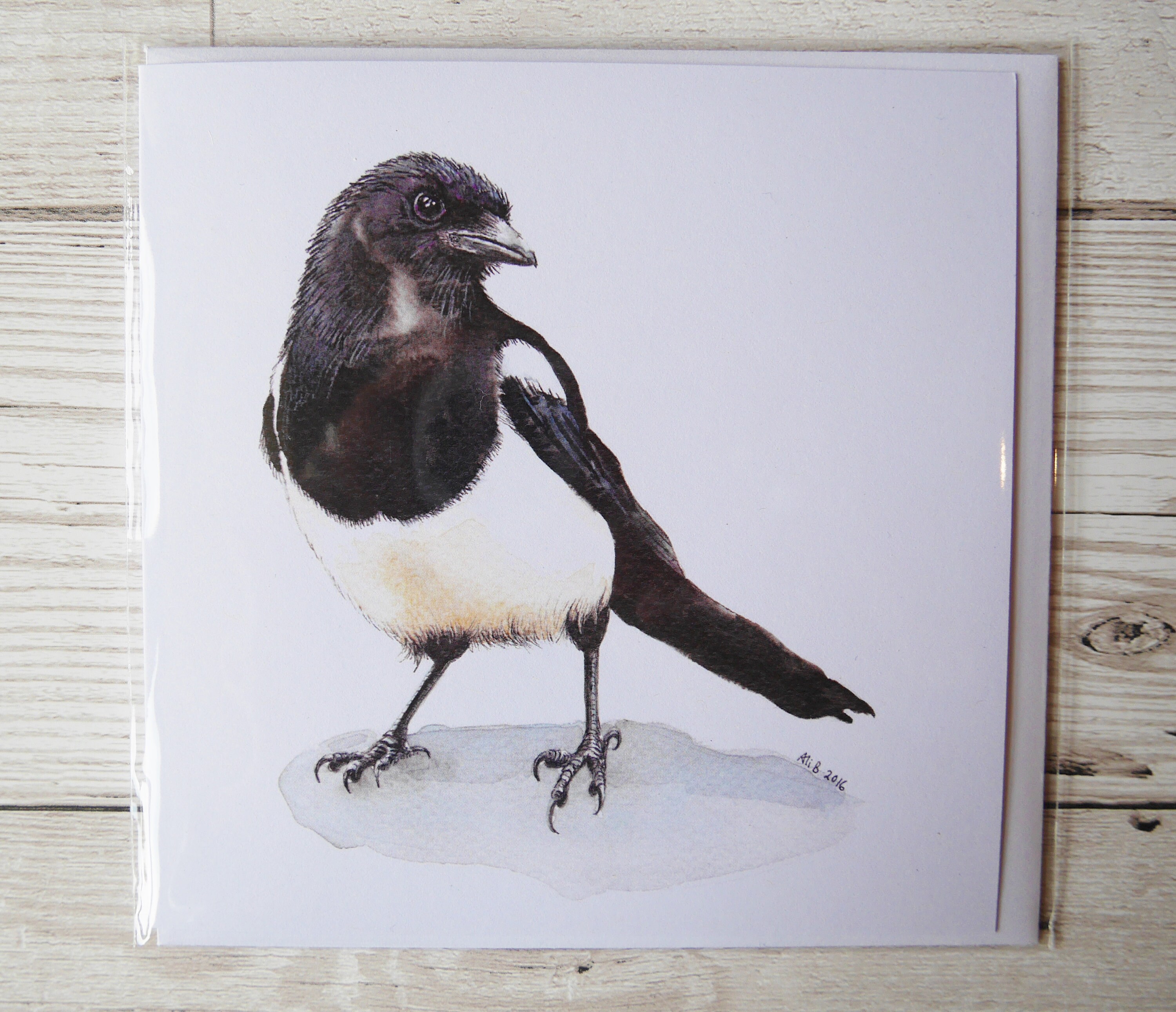 Lovely Little Card From a Watercolour Painting of a Magpie - Etsy