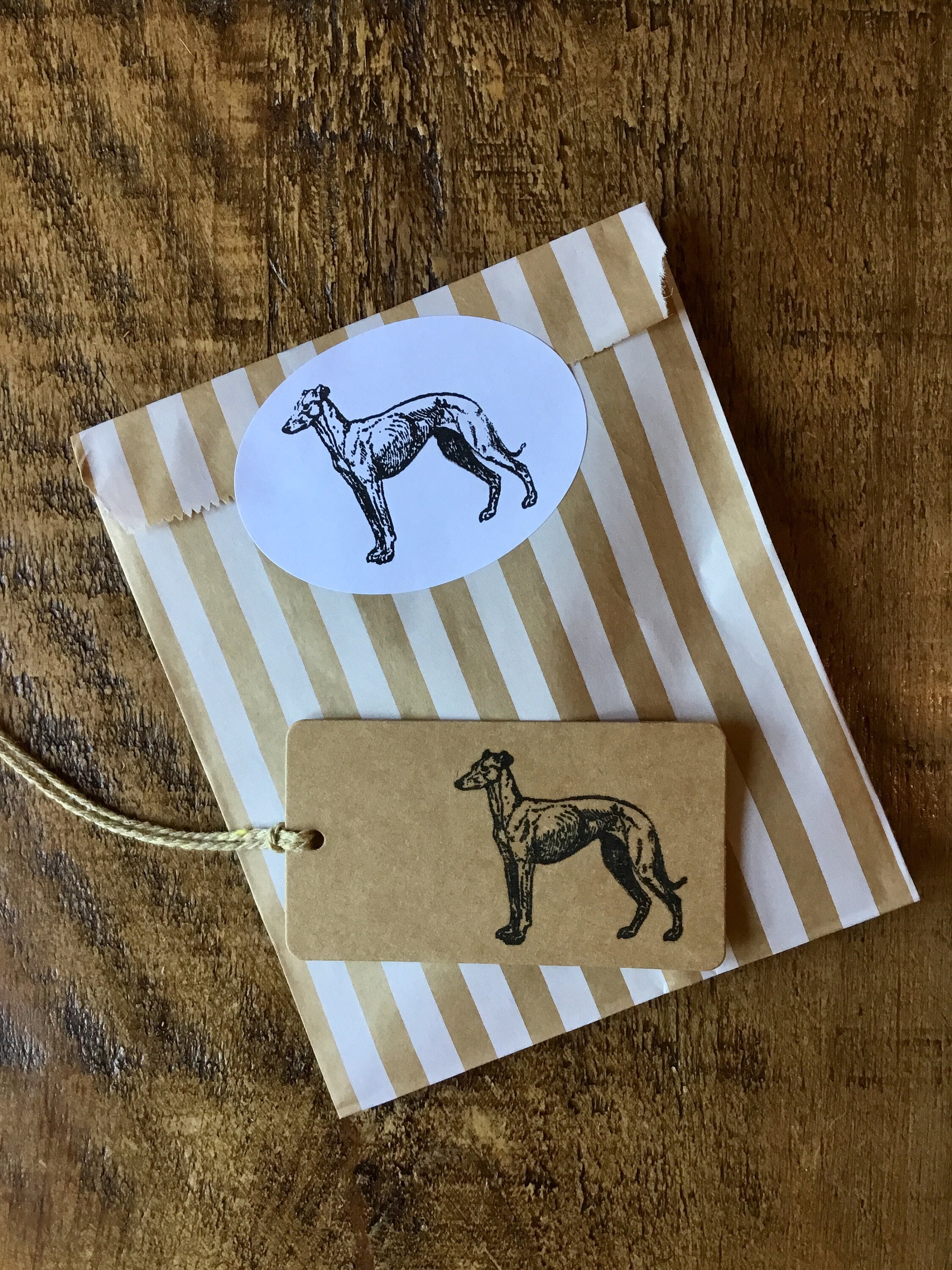 Greyhound Gift Tags Set of Five Greyhound Parcel Tags - Etsy UK