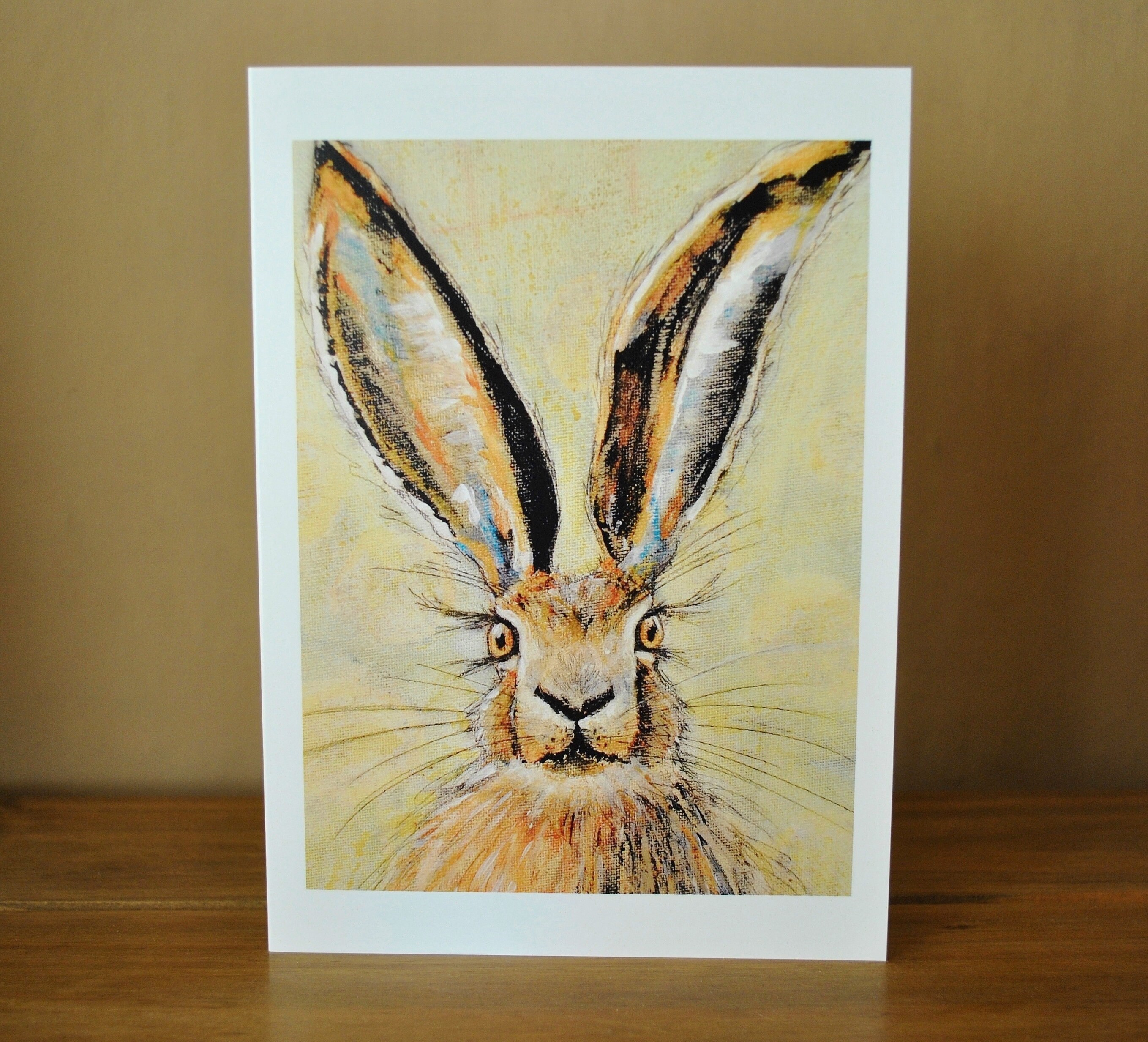Hare 5" X 7" Greeting Card, Hare Card, Hare Gift, Hare Painting ...