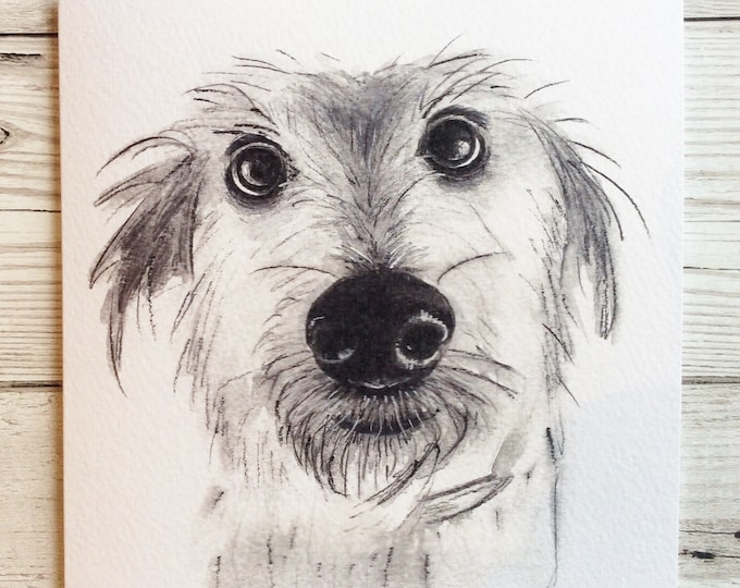 Scruffy Lurcher Card Lurcher Card Scruffy Dog Card Cute Dog - Etsy UK