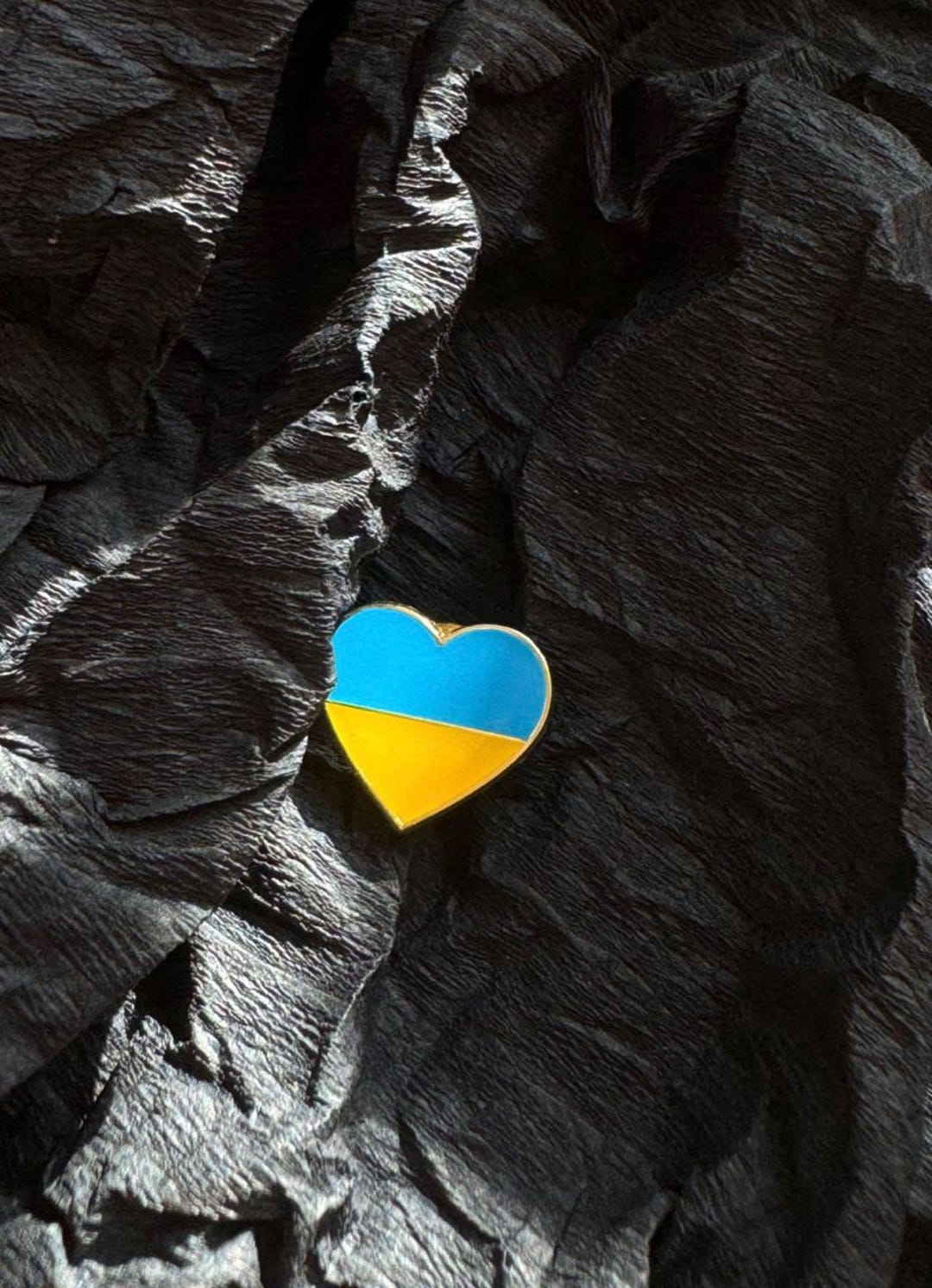 Ukrainian Heart Badge, Handmade Badge, Badge in Colors of Ukrainian ...