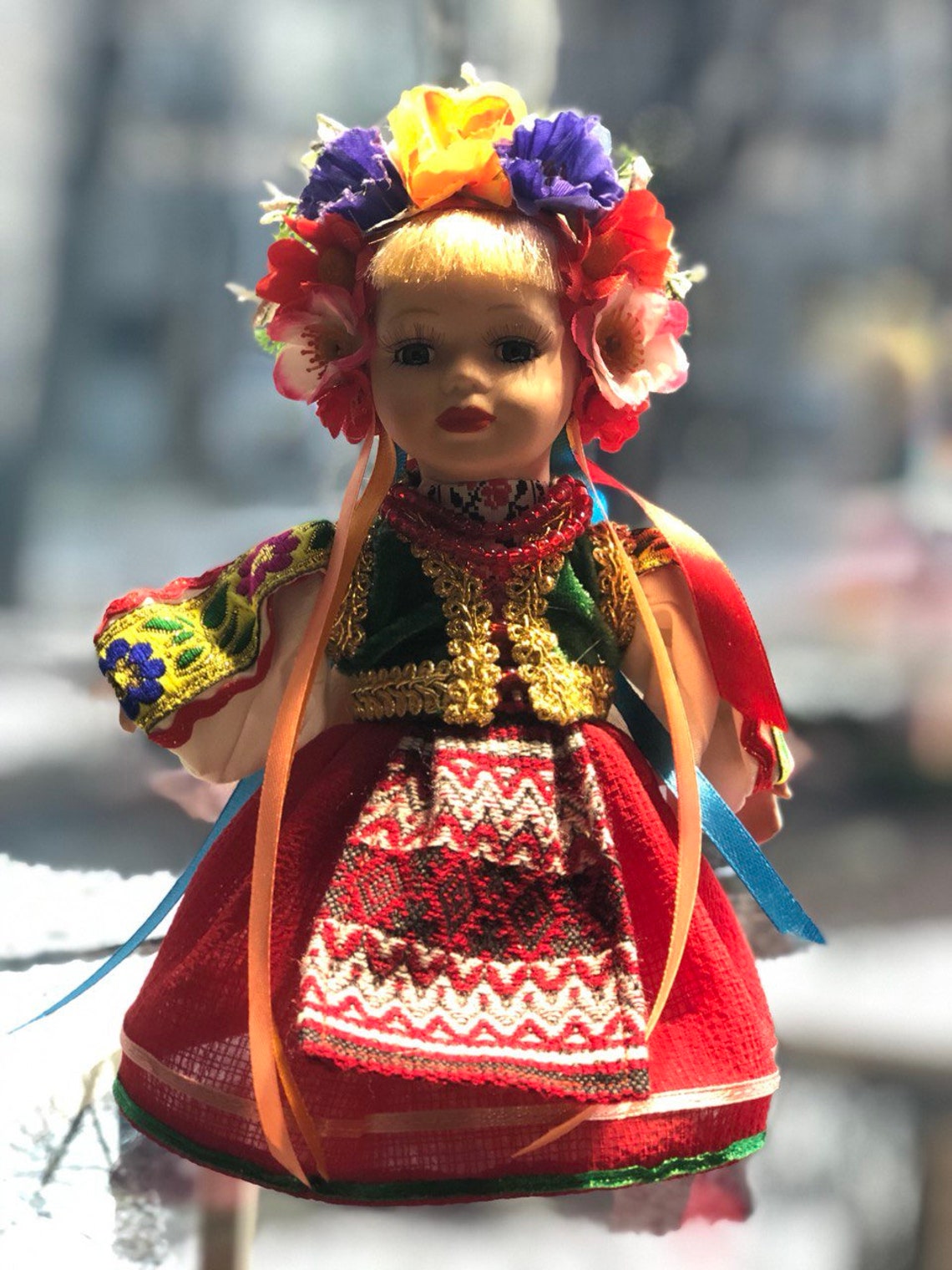 Ukrainian Doll With Tresses Porcelain Doll Ukraine T Hand Etsy