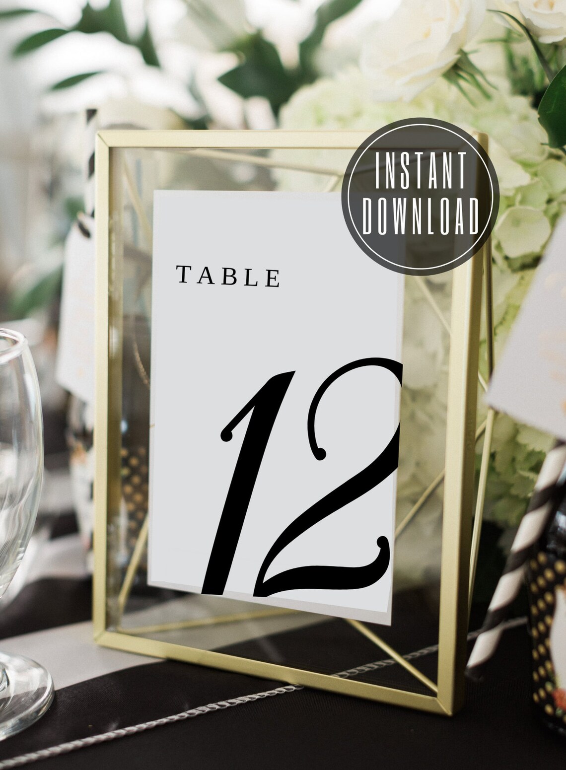 Printable Table Numbers 1-20 Wedding Table Numbers Seating - Etsy