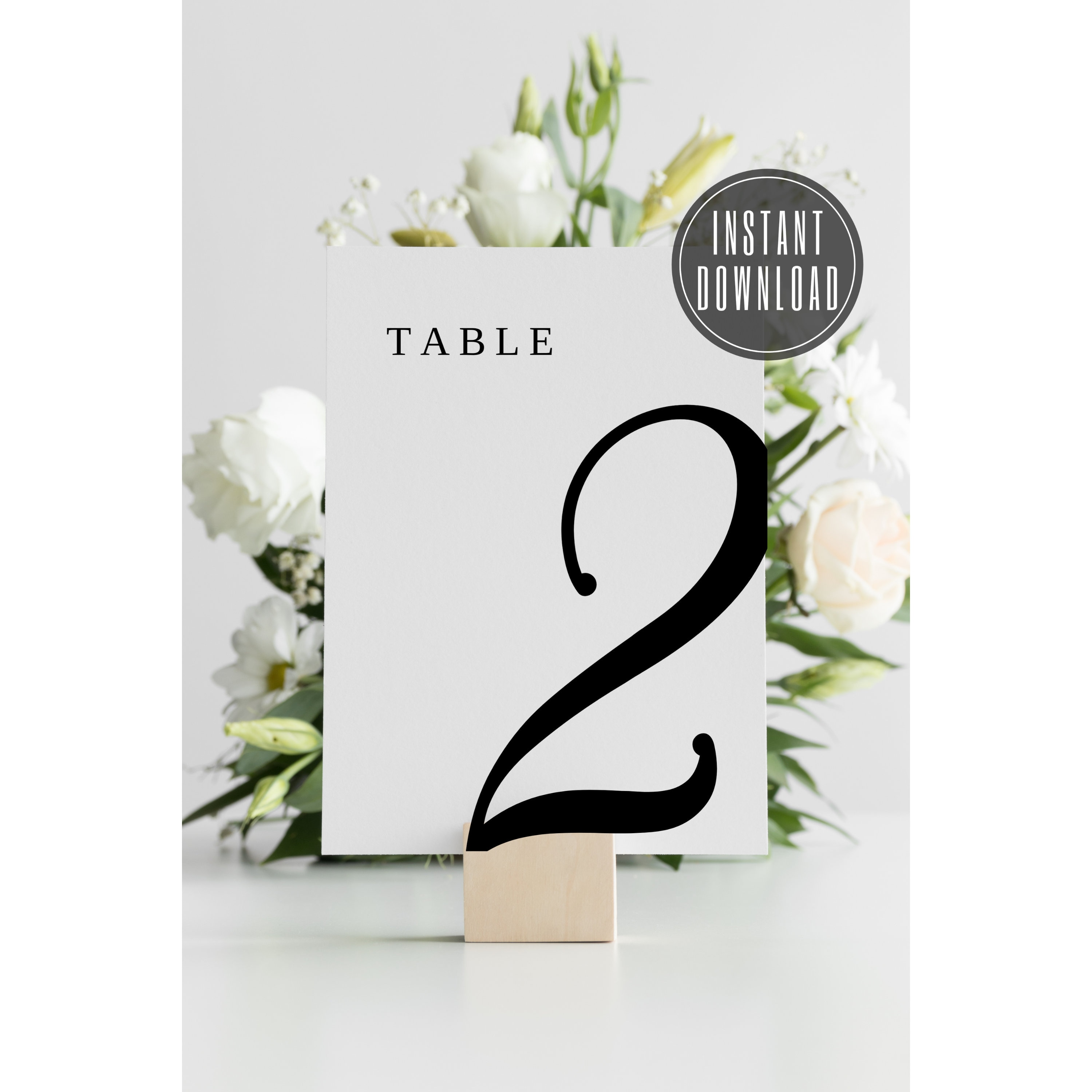 Printable Table Numbers 1-20 Wedding Table Numbers Seating | Etsy