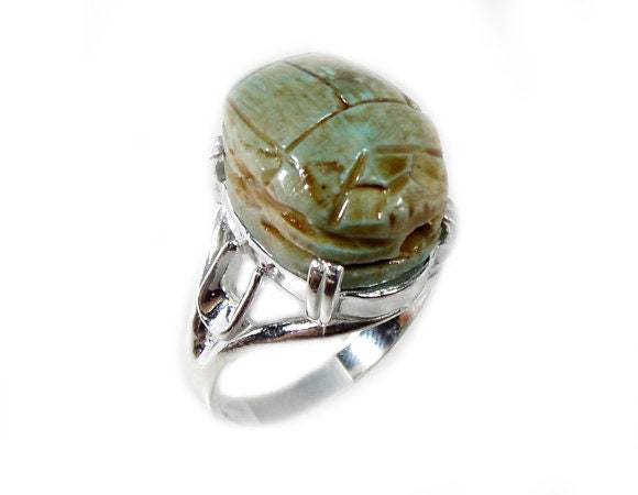 Ancient Egyptian Scarab Carved Soapstone Scarab Ring Genuine - Etsy