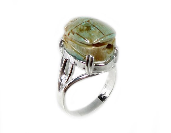 Ancient Egyptian Scarab Carved Soapstone Scarab Ring Genuine Ancient ...