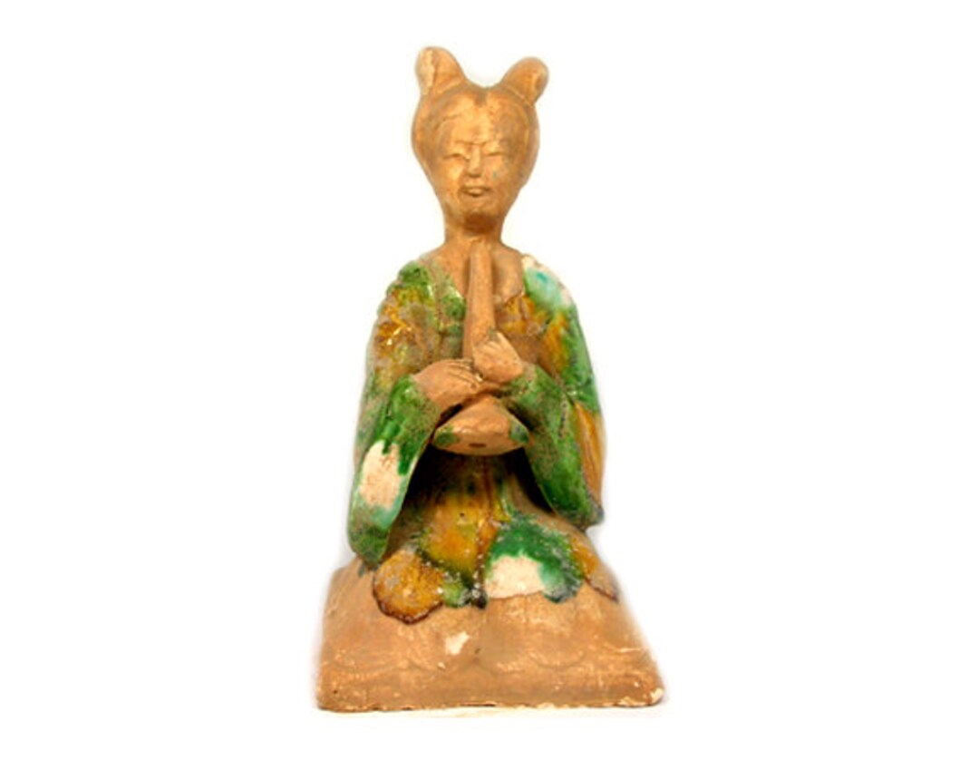 Genuine Ancient Medieval Tang China 800AD Glazed Three-color Sancai ...