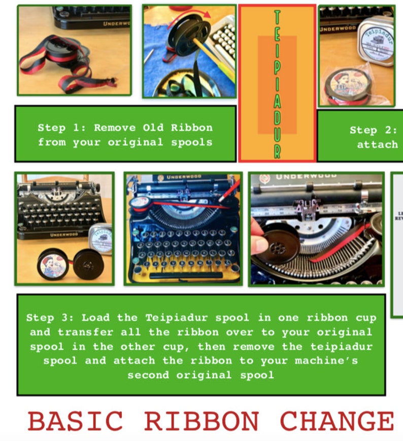 PREMIUM TYPEWRITER RIBBON Top Quality Inked Ribbon for Manual | Etsy